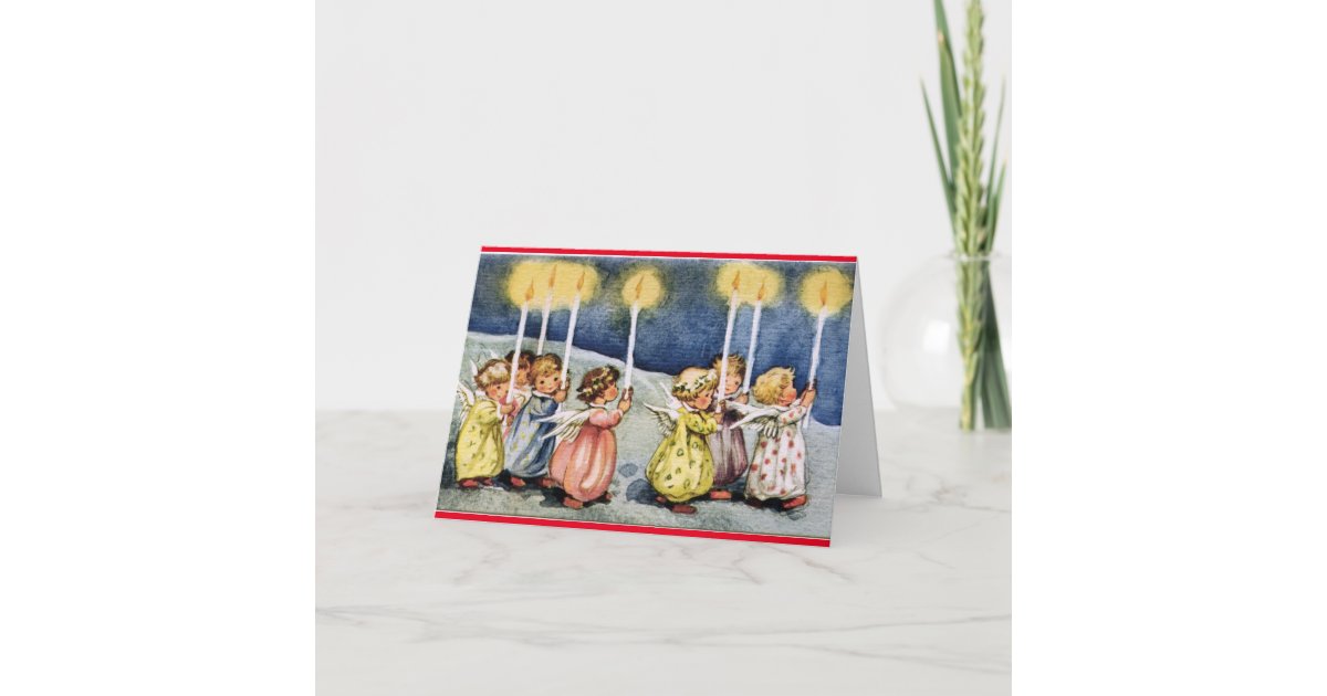 Vintage Angels Birthday Card | Zazzle