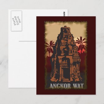 Vintage Angkor Wat Postcard | Zazzle
