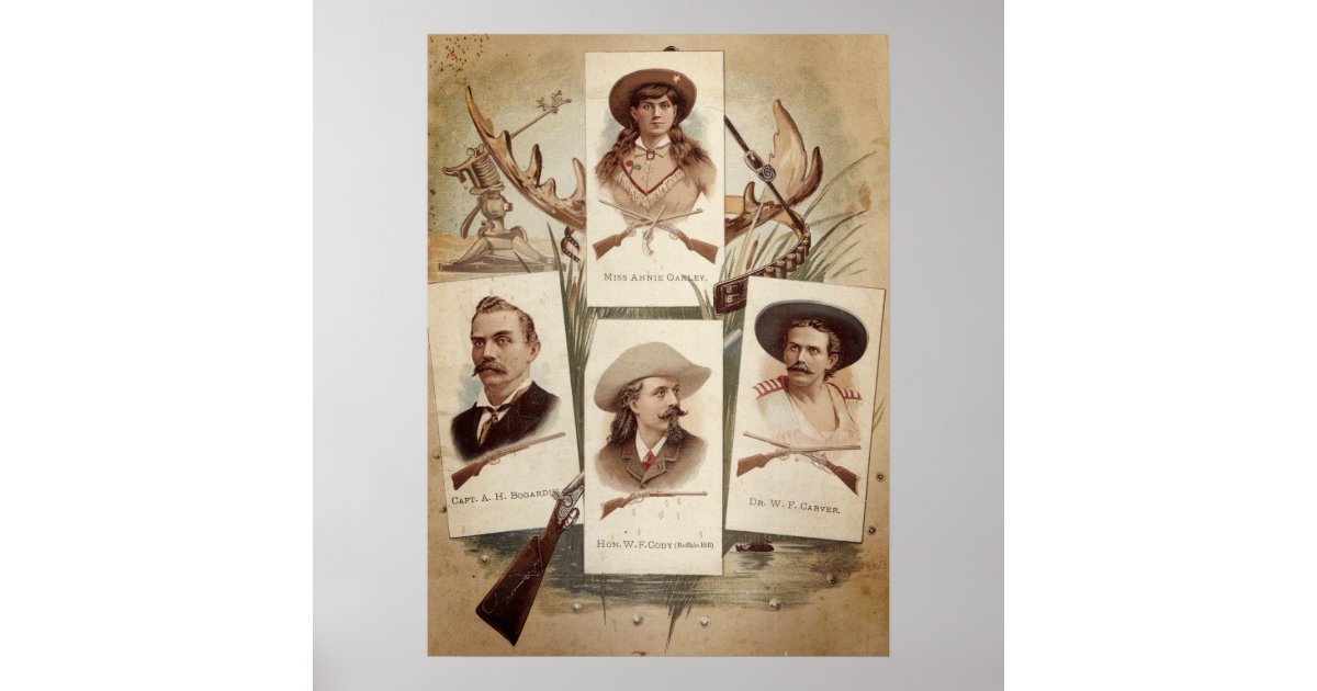Vintage Annie Oakley & Buffalo Bill Poster | Zazzle