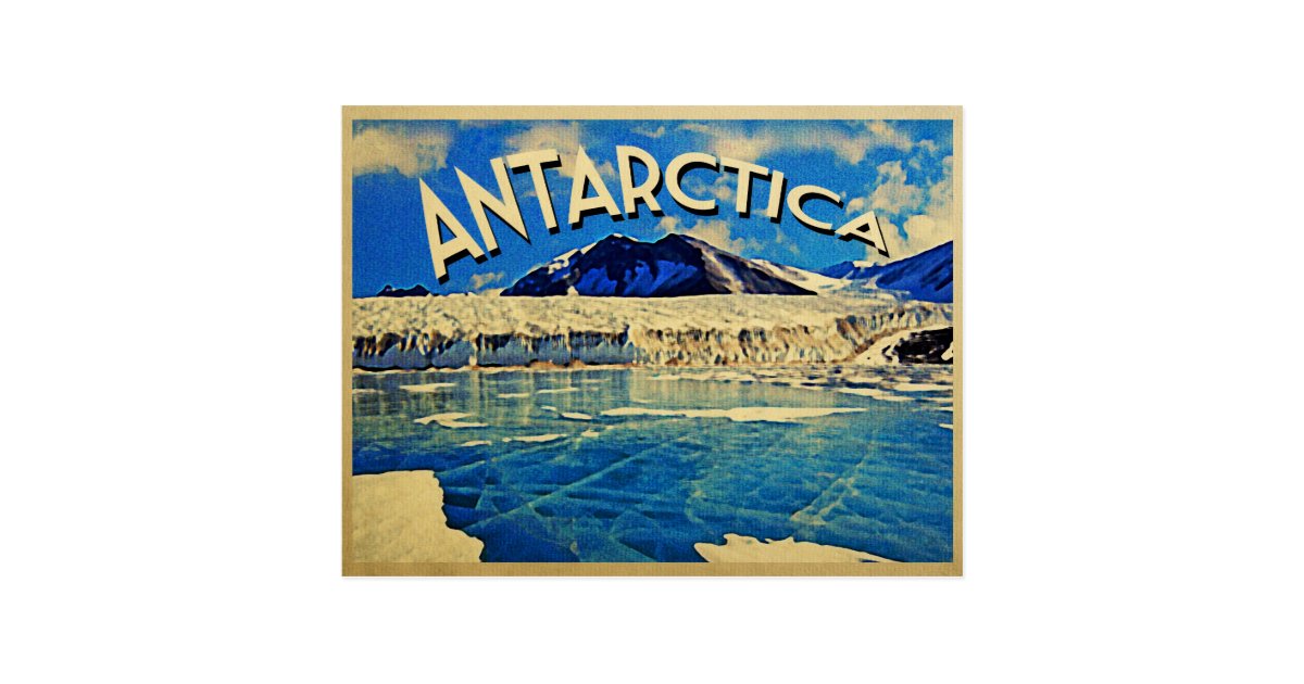 Vintage Antarctica South Pole Postcard | Zazzle.com