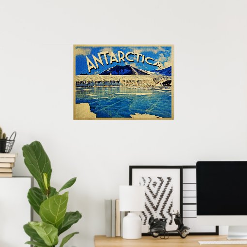 Vintage Antarctica South Pole Poster | Zazzle