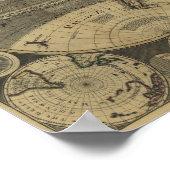Vintage Antique 1702 World Map by George Willdey Poster | Zazzle