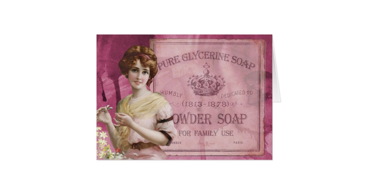 Vintage Antique Art Deco Lady Soap Advertisement | Zazzle