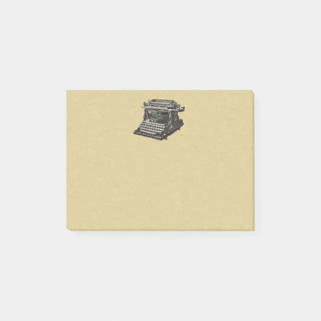 Vintage Antique Black Old Fashioned Typewriter Post-it Notes | Zazzle