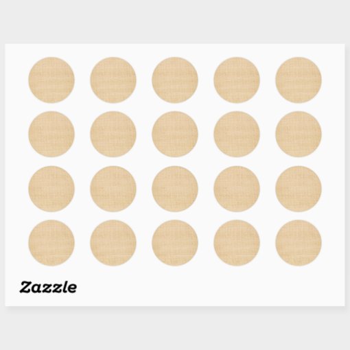 Vintage Antique Burlap Round Sticker | Zazzle