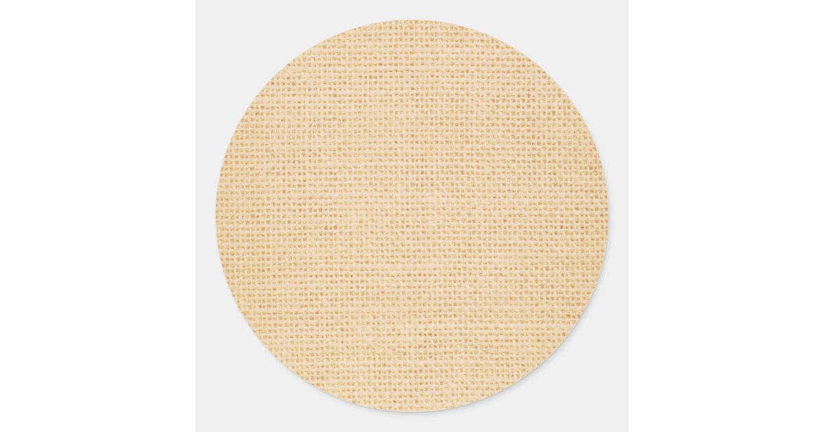 Vintage Antique Burlap Round Sticker | Zazzle