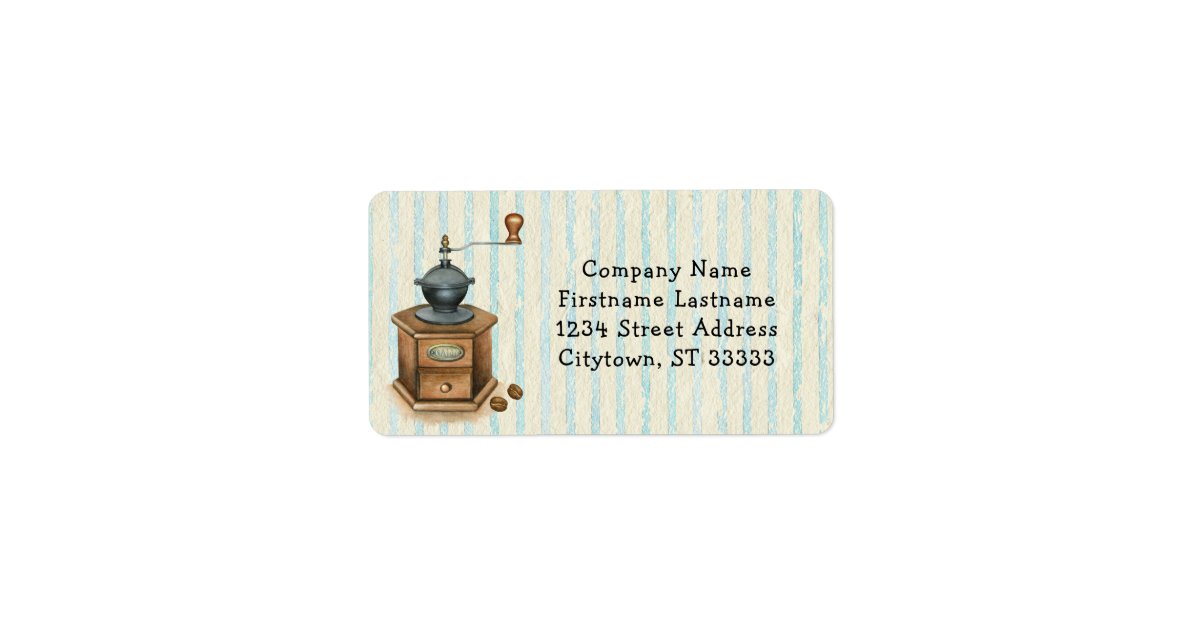 Vintage Antique Coffee Grinder Label | Zazzle