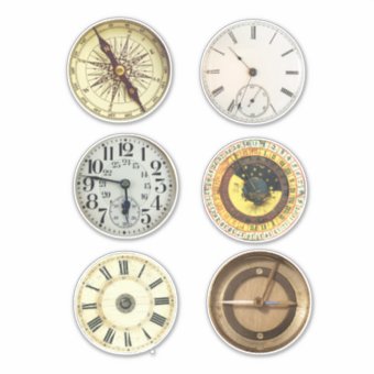 Vintage Antique Compass Clock Faces Sticker | Zazzle