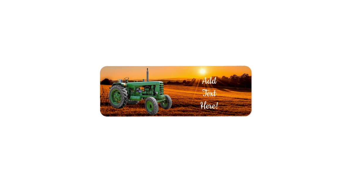 Vintage Antique Farm Tractor Label | Zazzle