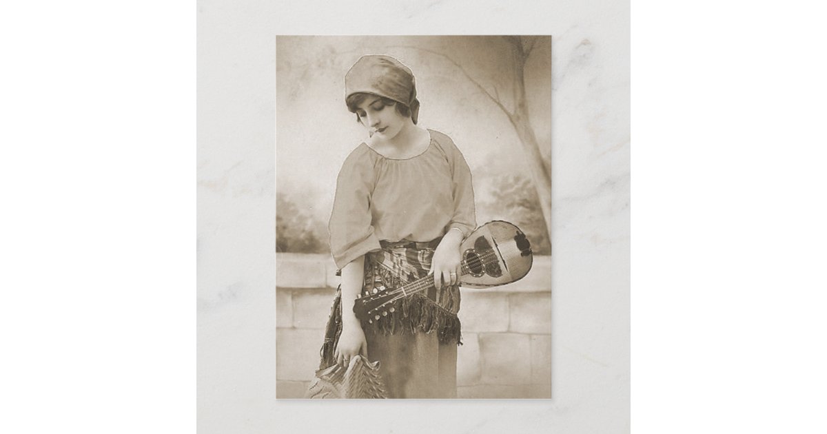 Vintage Antique Flapper Women Portraits, Illustrat Postcard | Zazzle