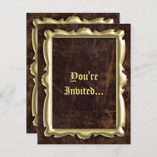 Vintage Antique Frame Style Party Invitations | Zazzle