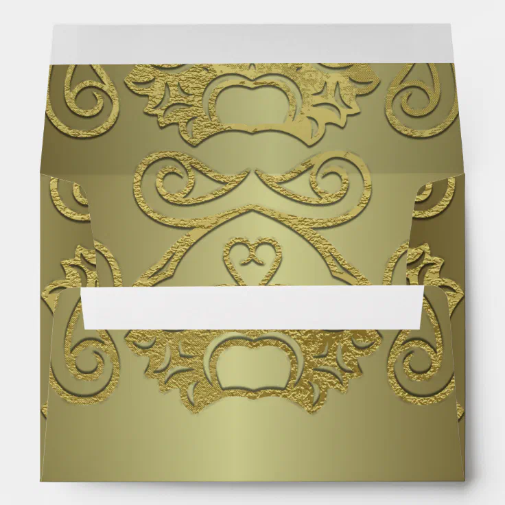 Vintage Antique Royal Fancy Gold Formal Wedding Envelope | Zazzle