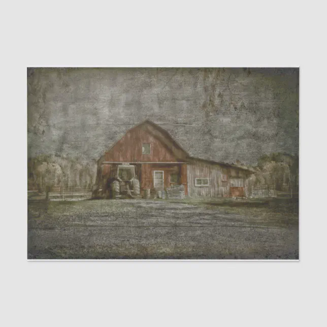 Vintage Antique Rustic Old Red Texture Barn Tissue Paper | Zazzle