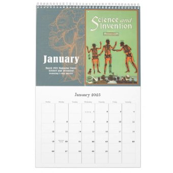Vintage Antique Scientist American Invention Calendar | Zazzle