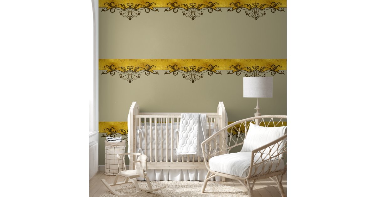 Vintage Antique style - border pattern 1 Wallpaper | Zazzle