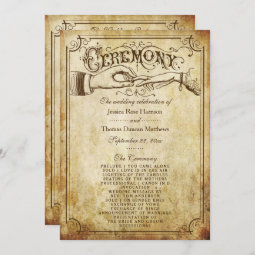 Vintage Antique Wedding Ceremony Program Templates | Zazzle