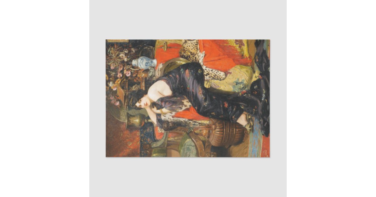 Vintage Antique Woman Portrait Decoupage Tissue Paper | Zazzle
