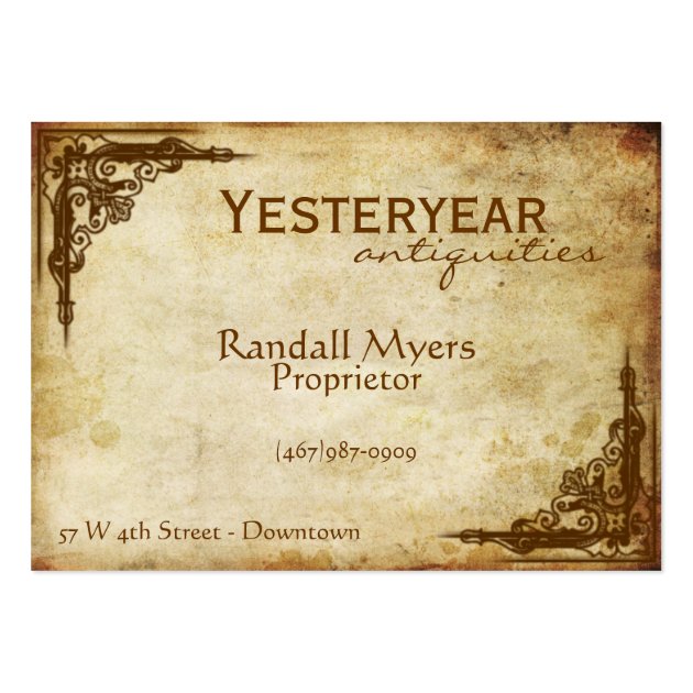 Vintage Antiques Victorian Business Card Template