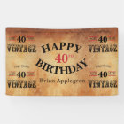 Vintage Any Age Birthday Design Banner | Zazzle.com