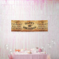 Vintage Any Age Birthday Design Banner | Zazzle