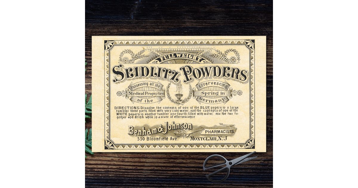 Vintage Apothecary Advertisement Decoupage Paper | Zazzle