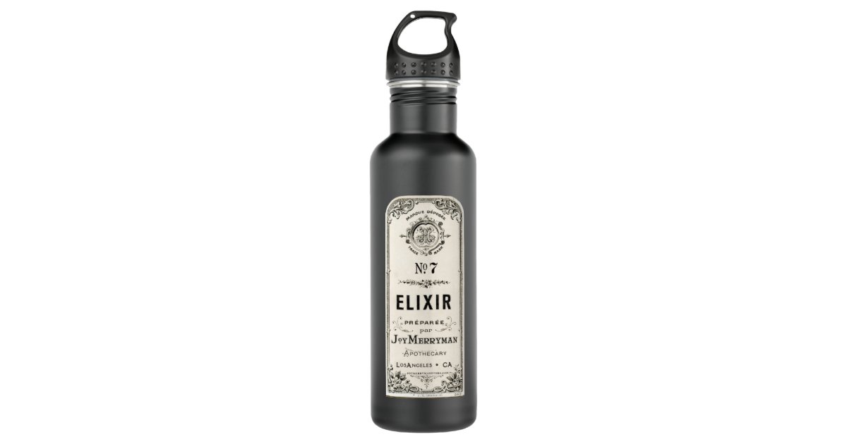Vintage Apothecary Elixir Label Stainless Steel Water Bottle | Zazzle