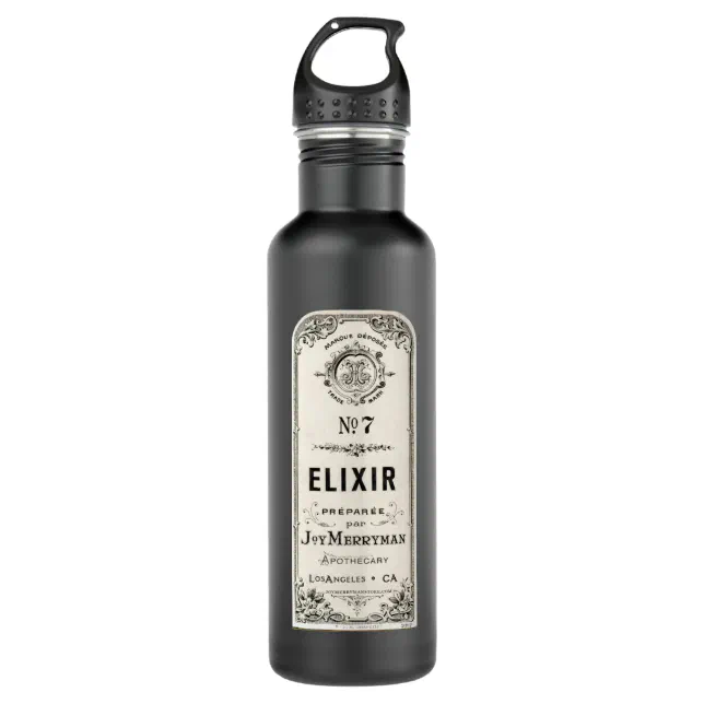Vintage Apothecary Elixir Label Stainless Steel Water Bottle | Zazzle