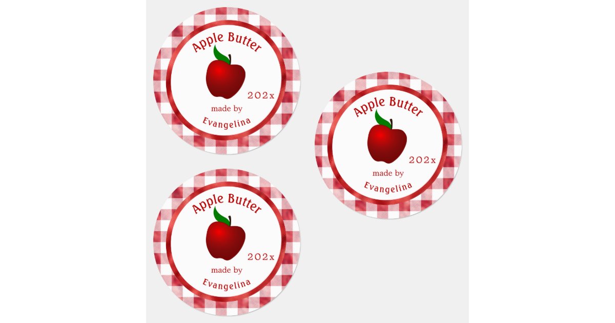 Vintage Apple Butter Personalized Canning Labels | Zazzle