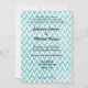 Vintage Aqua Chevron Stripes Wedding Invitation | Zazzle