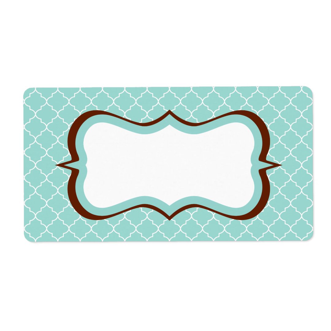 Vintage Aqua Lace Labels | Zazzle