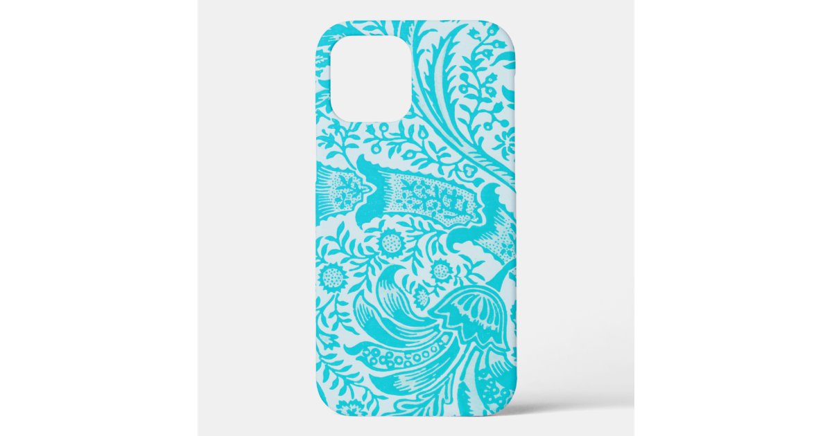 Vintage Aqua Turquoise Art Phone Case | Zazzle