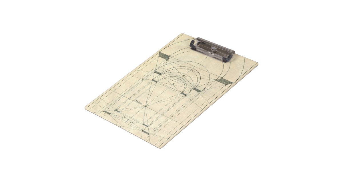 Vintage Architecture, Renaissance Arch Perspective Clipboard | Zazzle