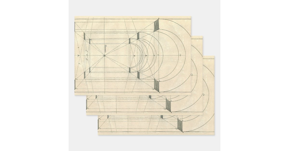Vintage Architecture, Renaissance Arch Perspective Wrapping Paper ...