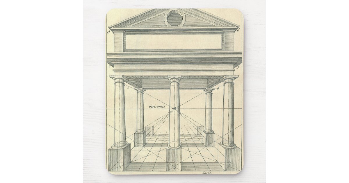 Vintage Architecture, Roman Portico with Columns Mouse Pad | Zazzle