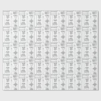 Vintage Architecture Wrapping Paper | Zazzle
