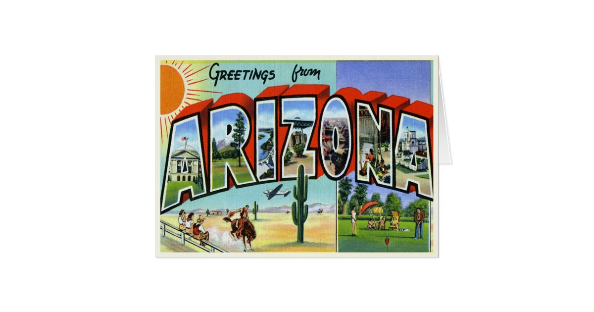 Vintage Arizona Card | Zazzle
