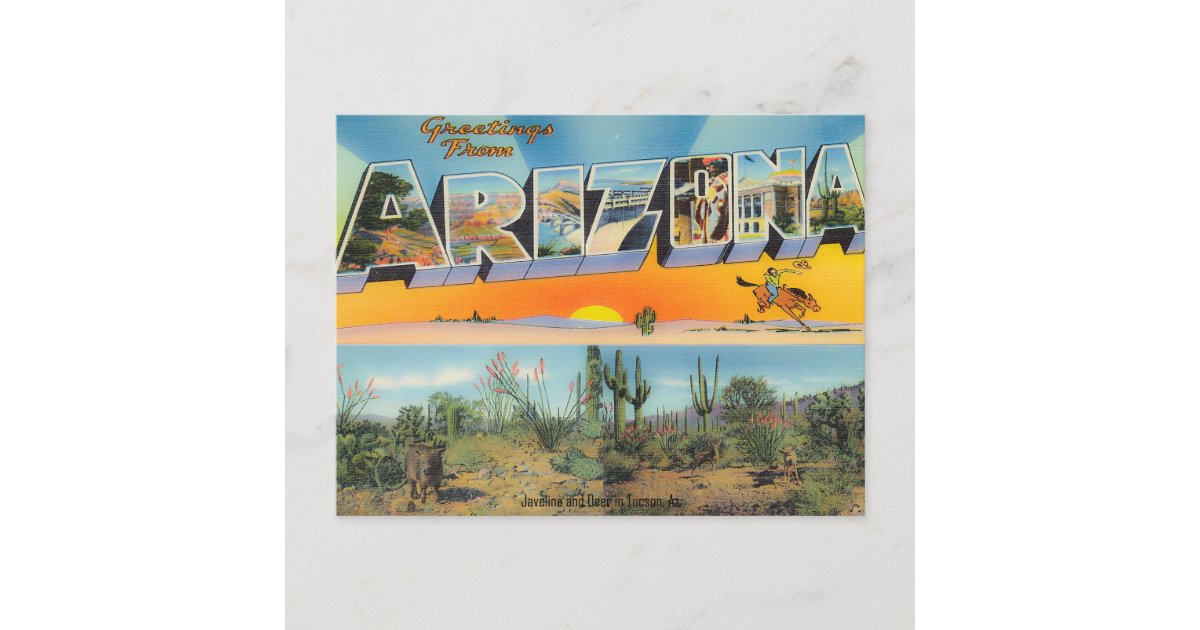 Vintage Arizona Postcard Collage | Zazzle