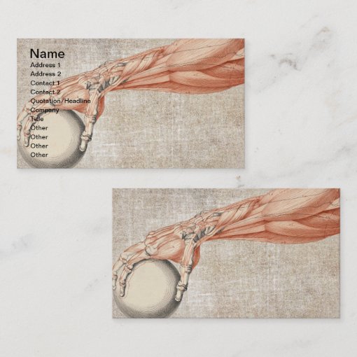 Vintage Arm Muscles Business Card | Zazzle