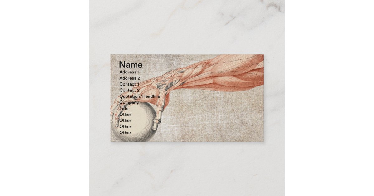 Vintage Arm Muscles Business Card | Zazzle