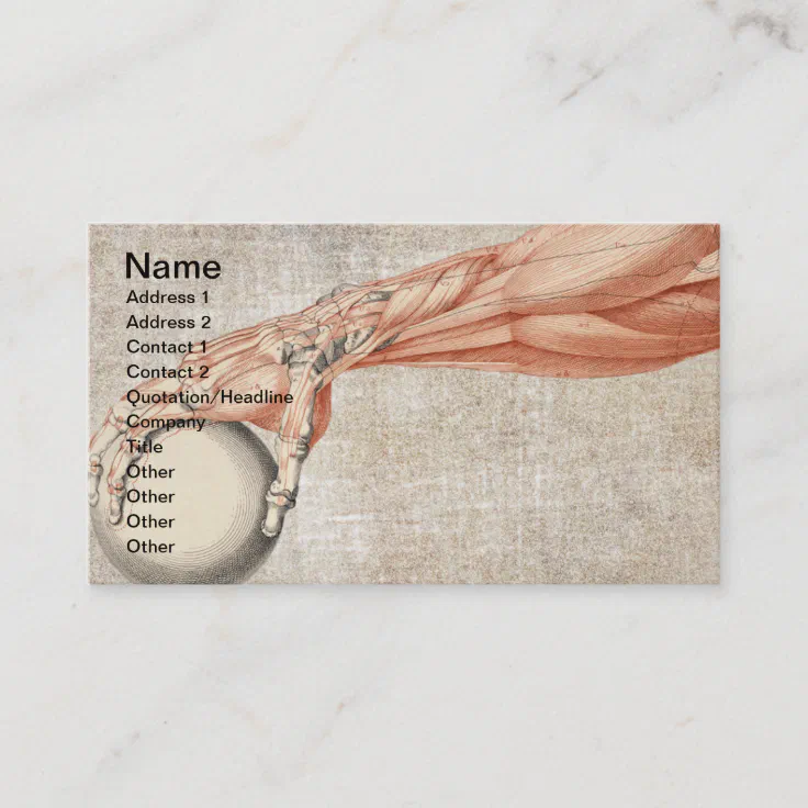Vintage Arm Muscles Business Card | Zazzle