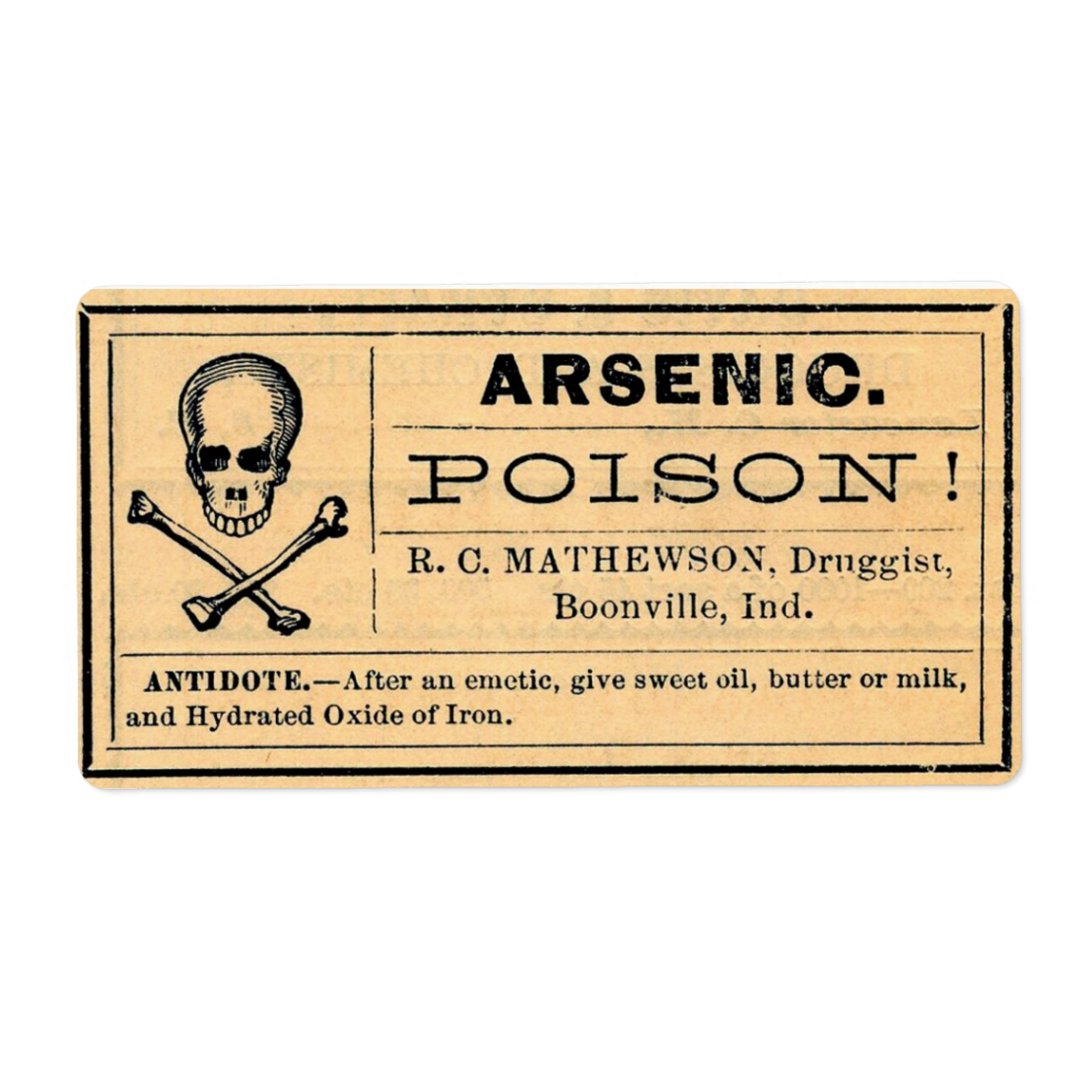Vintage Arsenic Label Poison Halloween | Zazzle