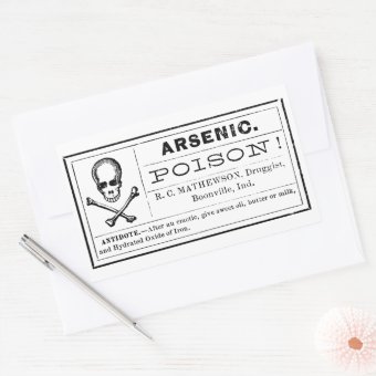 Vintage Arsenic Poison Label | Zazzle