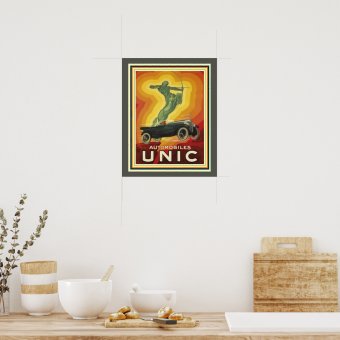 Vintage Art Deco Ad for Unic Automobiles 16 x 20 Poster | Zazzle
