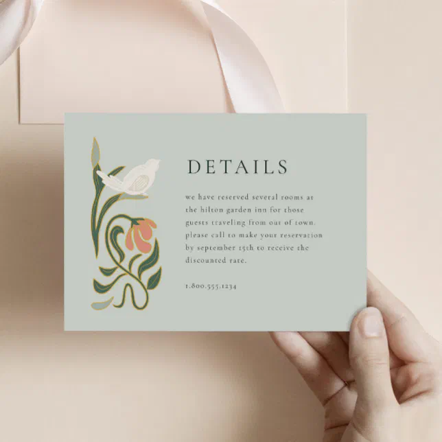 Vintage Art Deco Details Enclosure Card | Zazzle