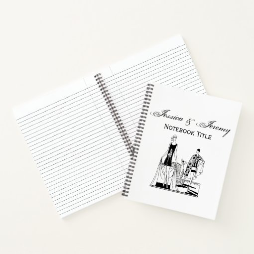 Vintage Art Deco Fashionable Ladies at the Beach Notebook | Zazzle