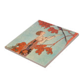 Vintage Art Deco, Flighty Bird by George Barbier Ceramic Tile | Zazzle