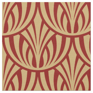 Vintage Art Nouveau Fish Pattern Fabric | Zazzle.com