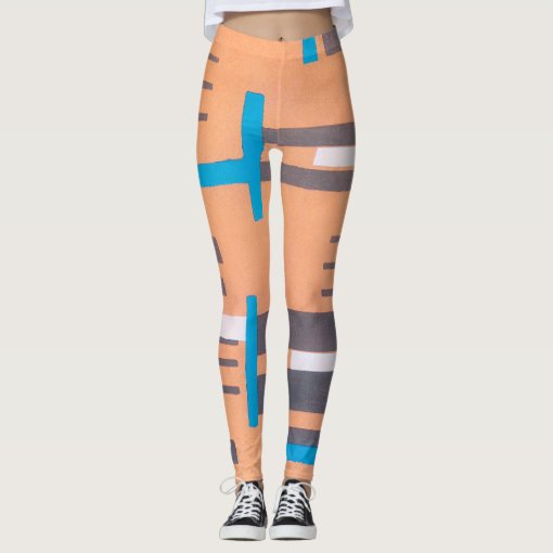 Vintage Art Deco Jazz Pochoir, Geometric Pattern Leggings | Zazzle