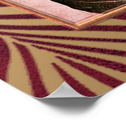 Vintage Art Deco Lady with Fan Poster | Zazzle