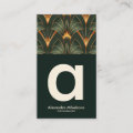 Vintage Art Deco Monogram Business Card | Zazzle